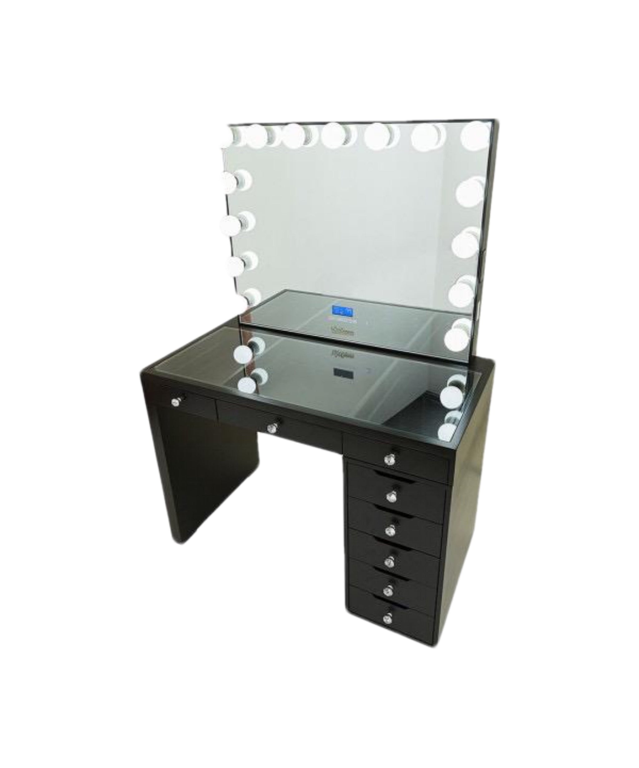 Vera Hollywood Makeup Vanity Station Black – Queen Vanity Outlet